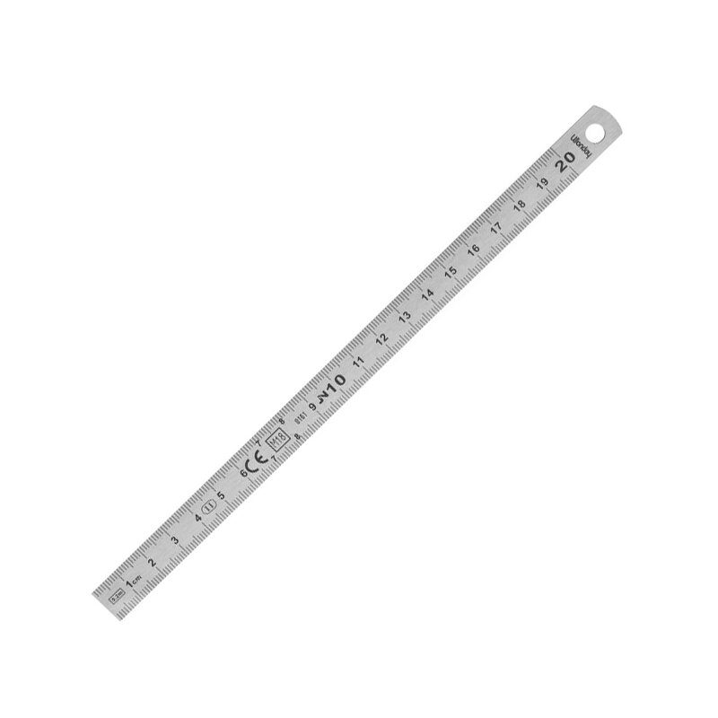 Metall-Lineal, biegbar aus Edelstahl, mit beidseitig geprägter mm-Ein ...